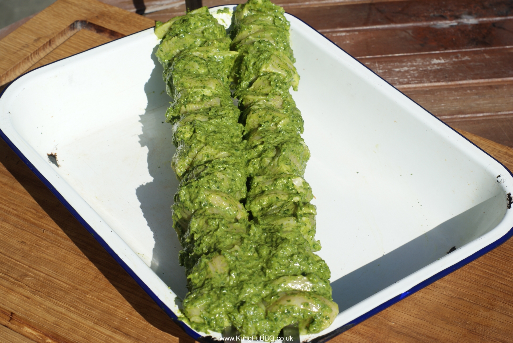 BBQ37/17: Green Chicken Kebabs - KungFuBBQ: